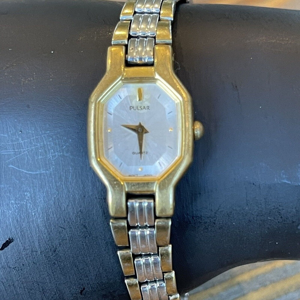 Vintage Pulsar Ladies Quartz Watch Gold Silver Tone S… - Gem
